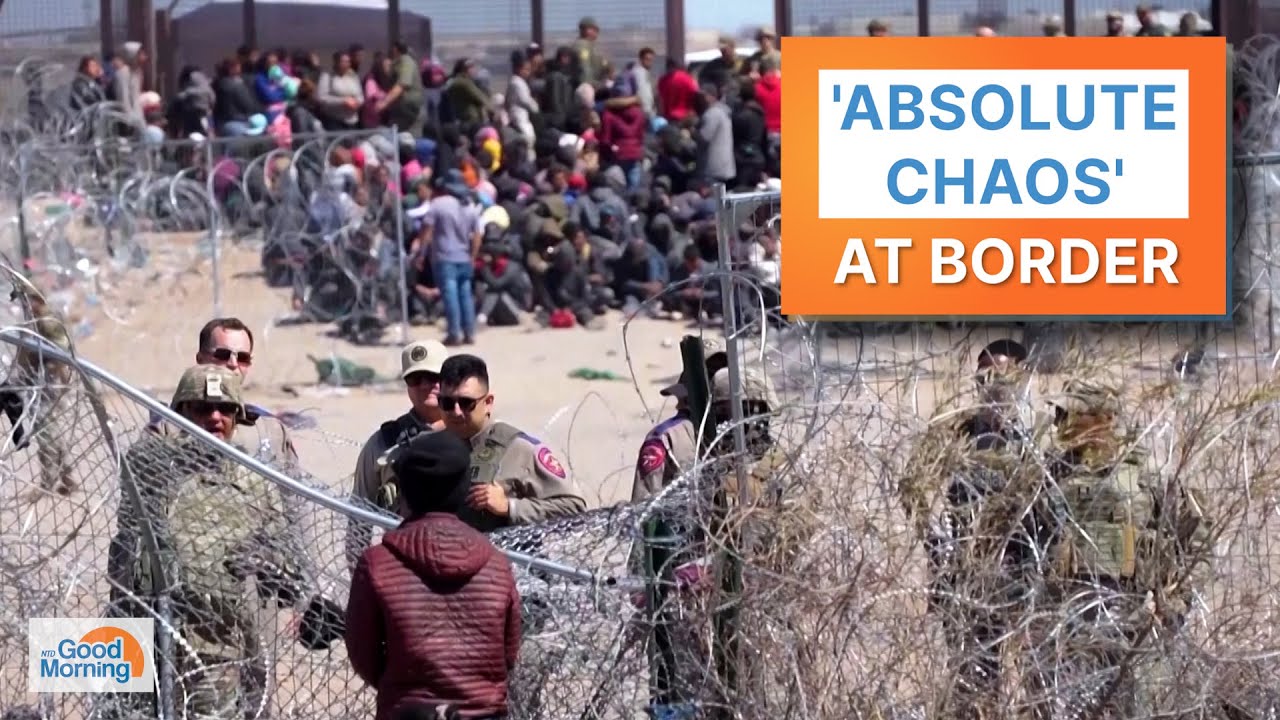 'Absolute Chaos' as Illegal Immigrants Storm Border Fence | NTD Good ...