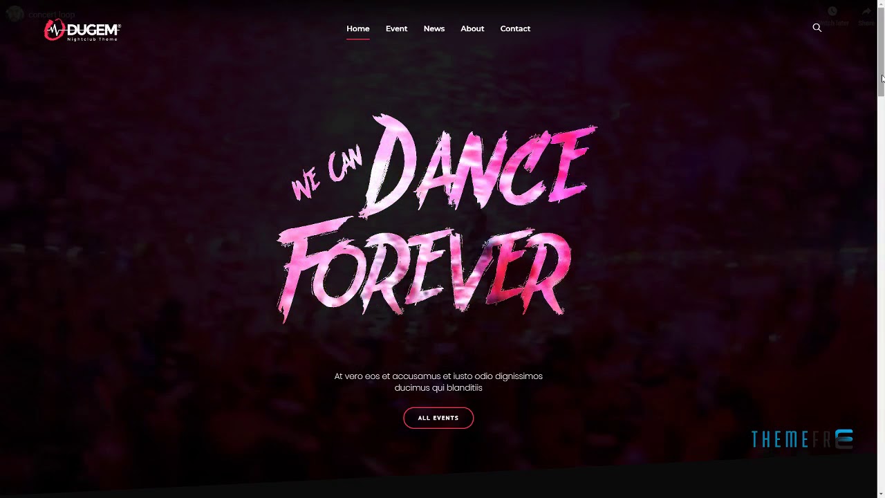 Dugem Dance Night Club WordPress Theme Vosgi Cochise - YouTube