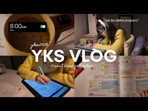 10 Saat YKS Ders Çalışma Vlog📚 #yks2026 ayt fen bitirme programı?? yeni okuma kitabı, mezunlog13 