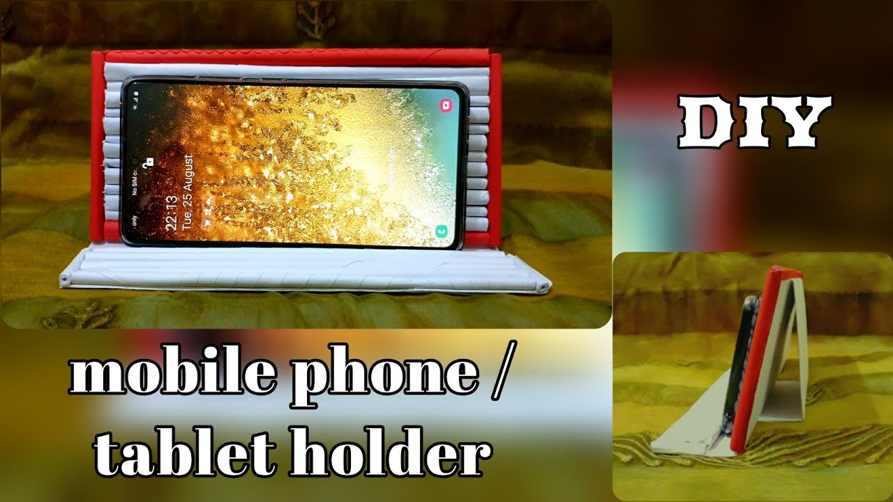 How to make a mobile phone holder with paper | DIY phone holder| tablet ...