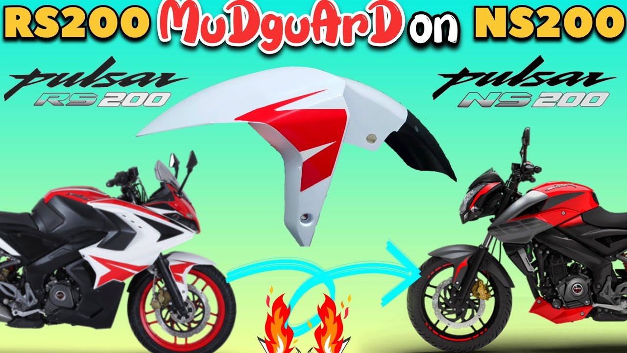 Rs200 mudguard on Ns200/Ns200 modification/ns200modified - YouTube