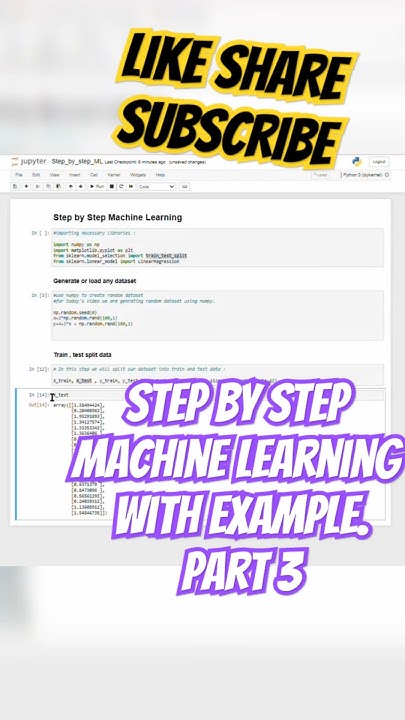 Step by step Machine learning With example.Part3 #education #jobs #ml # ...