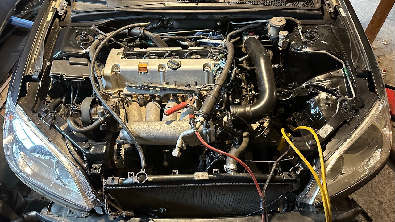 K20 swap es1 civic: FIRST START! - YouTube