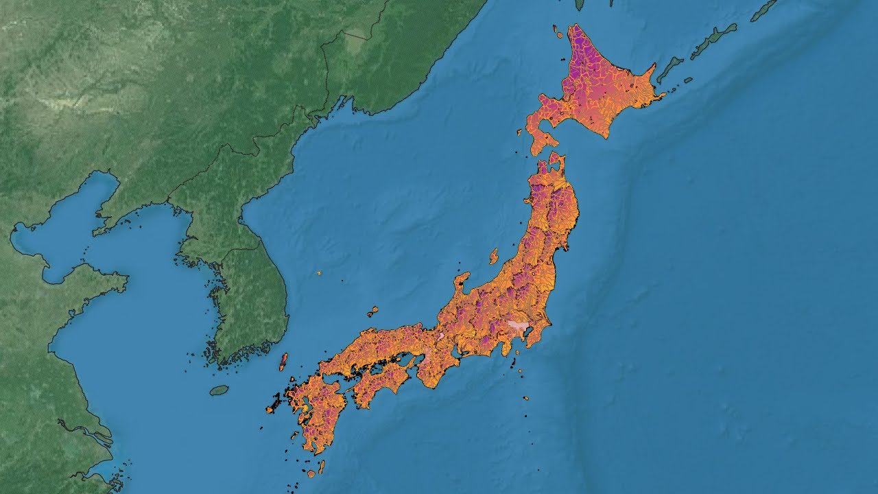 Population distribution in Japan(1950 -- 2022) - YouTube