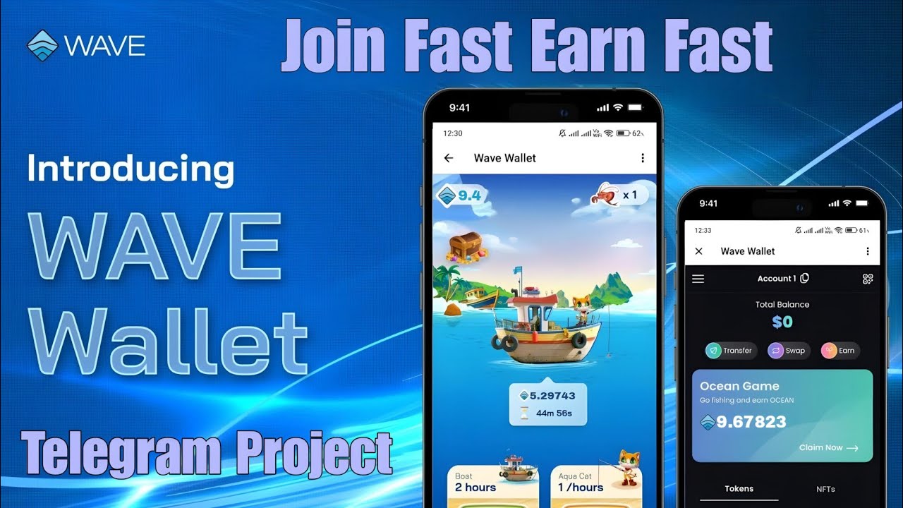 How to create account on wave wallet || New free online earning project ...