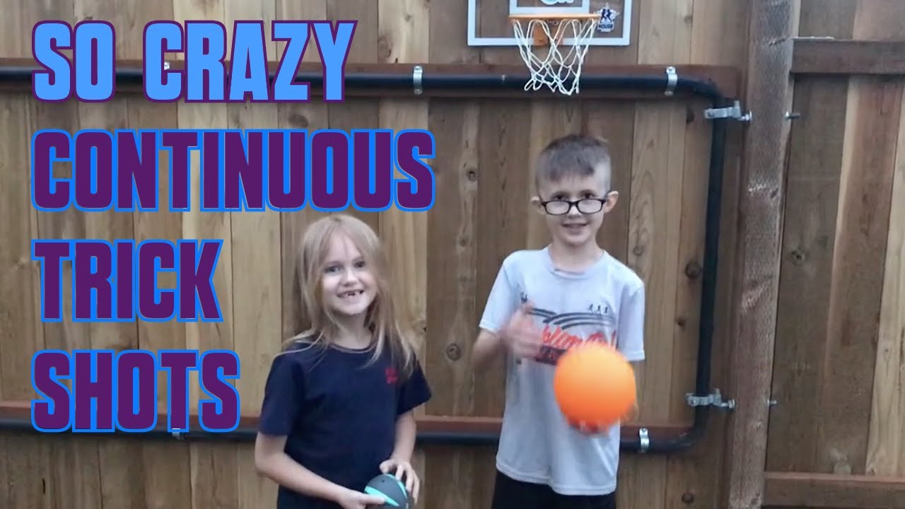 KIDS CONTINUOUS BACKYARD TRICK SHOTS - YouTube