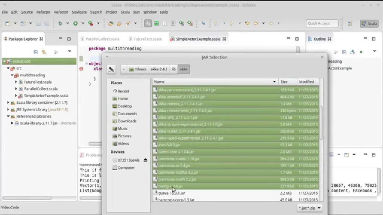 Akka and a Simple Actor Example (in Scala) - YouTube