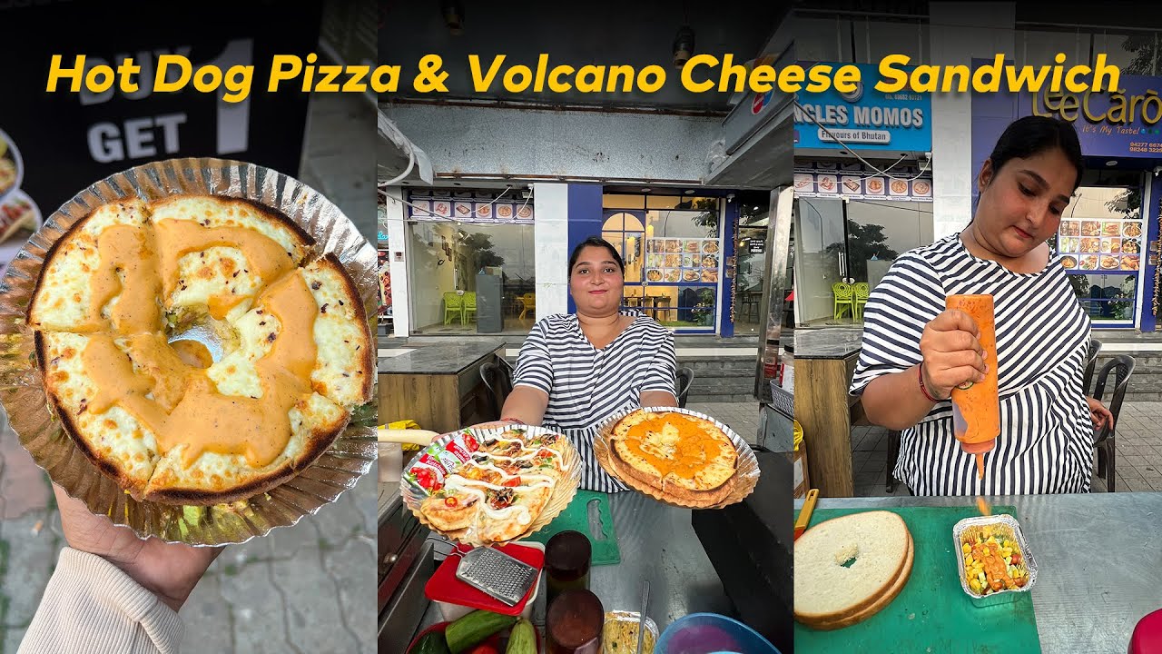 The Cutest Food Vendor Selling Volcano Sandwich & Hotdog Pizza ...