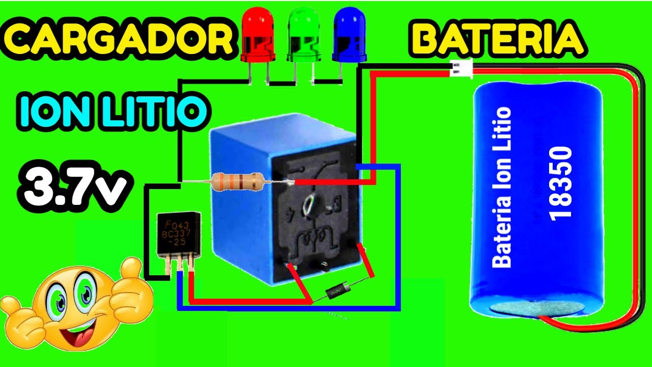  COMO Hacer CARGADOR De Pilas De LITIO 3 7v Pilas Recargables Corte