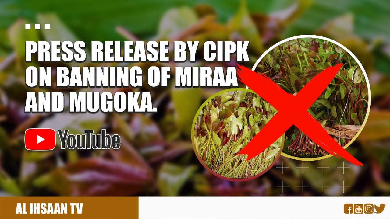 PRESS RELEASE BY CIPK ON BANNING OF MIRAA AND MUGOKA. - YouTube