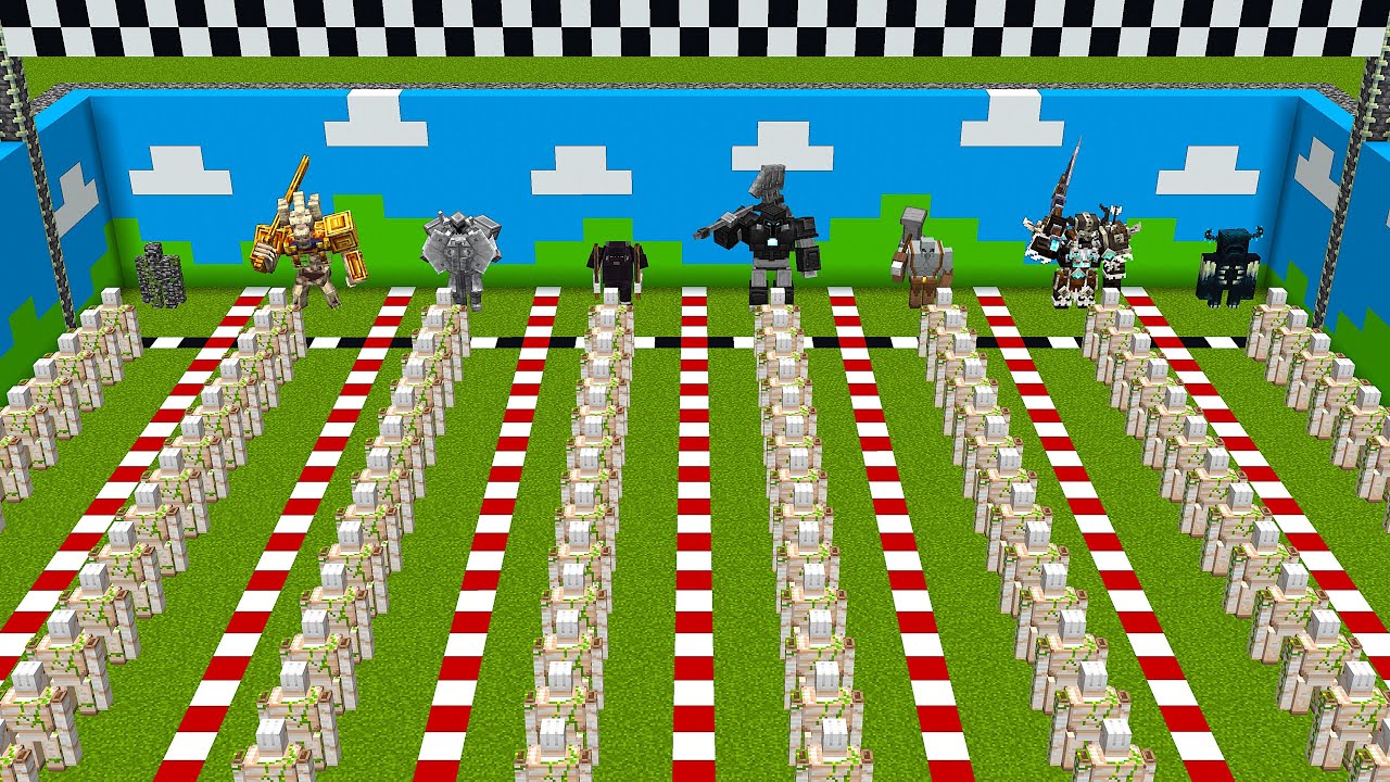 Bosses Race [Minecraft Mob Battle] - YouTube