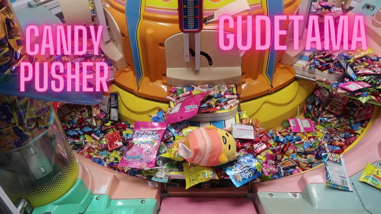 Gudetama in the Candy Pusher - Playing the Big Sweet Land Arcade Game ...