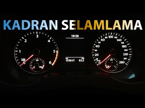 Jetta mk6 Kadran Selamlama Yaptık! (2013 Model Gösterge) Needle Sweep! Staging! Gizli Özellik Açma