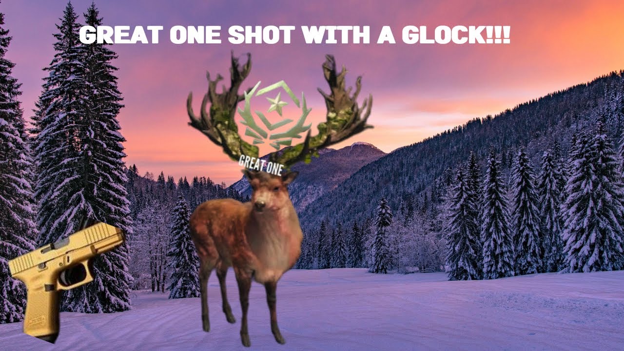 Great one Red deer Shot with a Glock!!!! - YouTube
