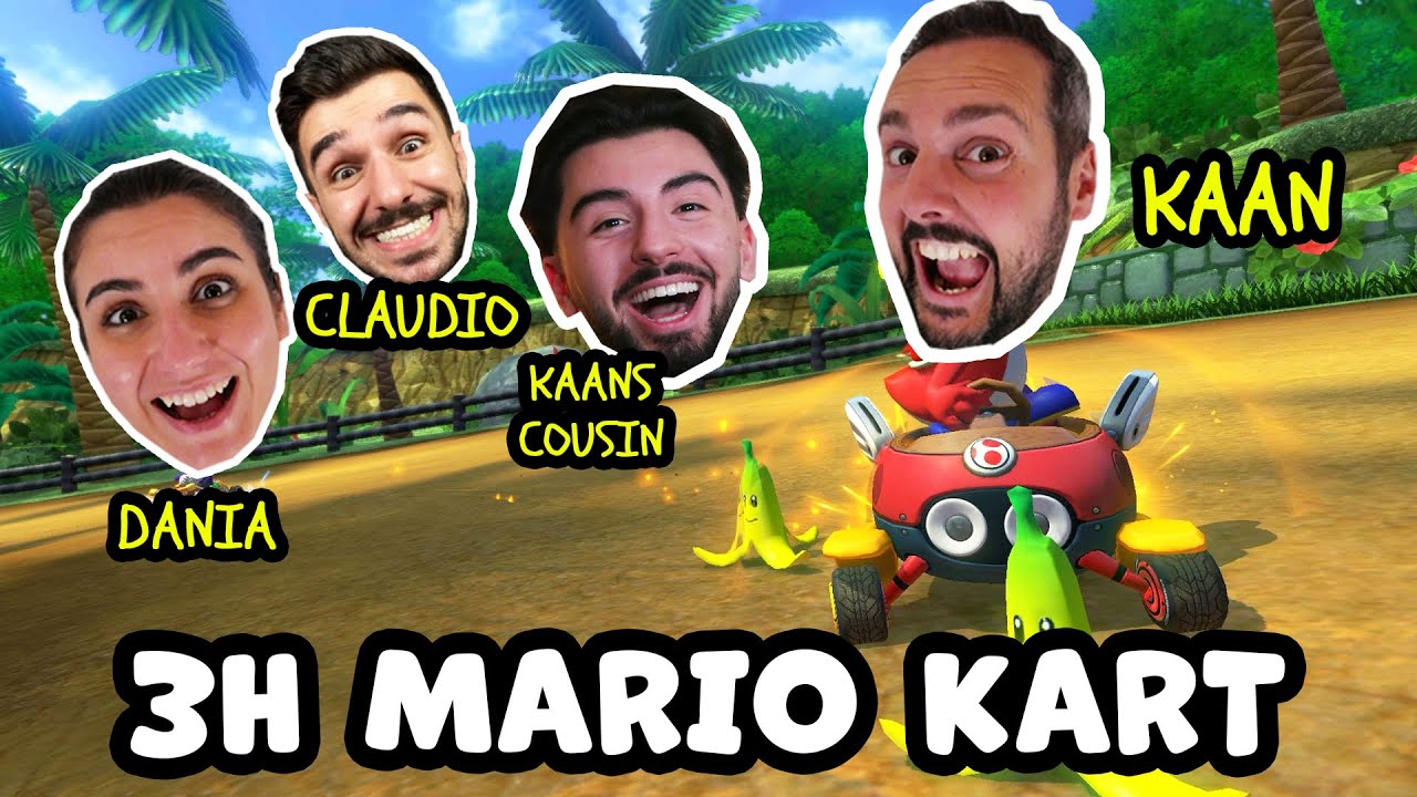KAAN & SEINE FREUNDE SPIELEN 3 STUNDEN MARIO KART! Mit Dania, Claudio ...