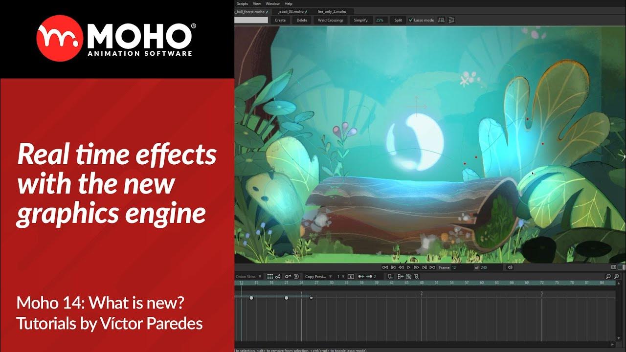 Moho 14 Tutorials: Real time effects with the new graphics engine - YouTube