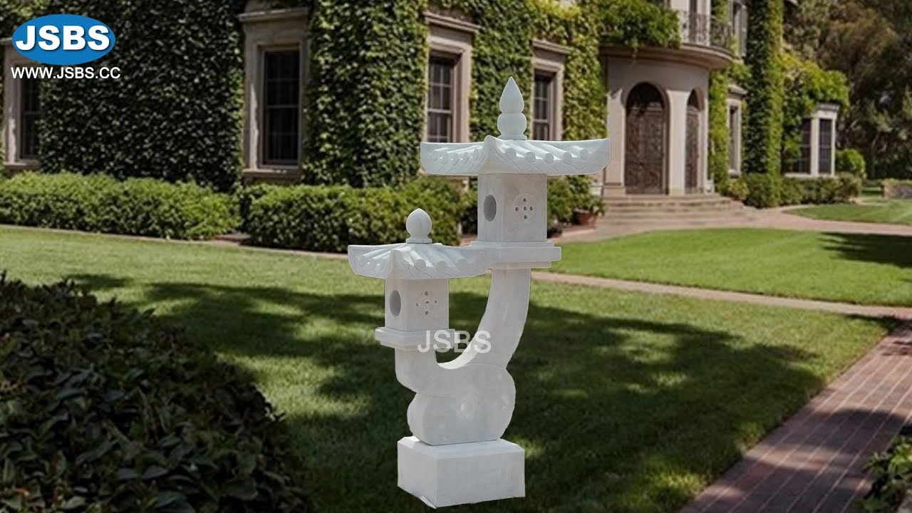 Decorative Japanese Outdoor Garden Stone Lantern Statue Post - YouTube