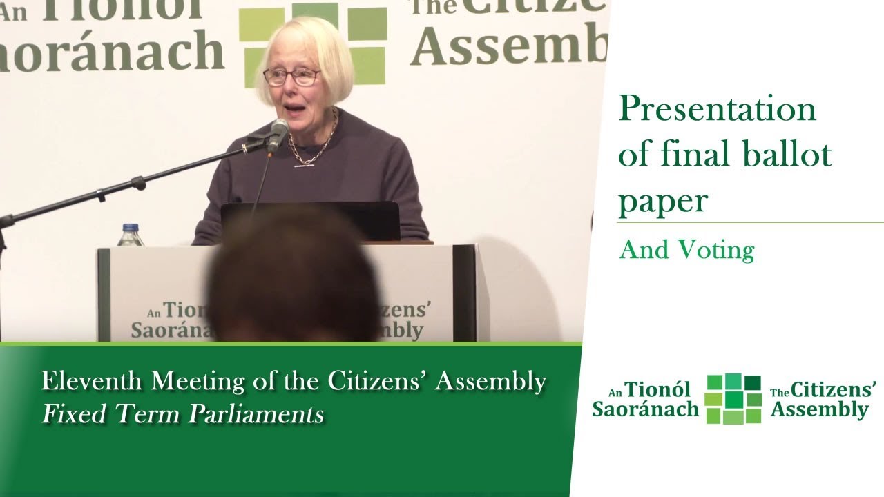 Mary Laffoy Presentation of final ballot paper and voting (Weekend 11 ...