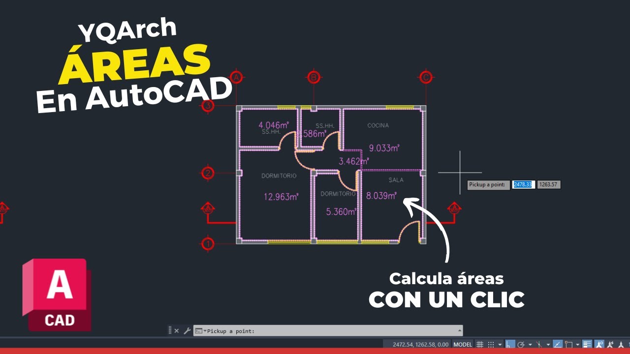 🔴 AutoCAD Cómo Calcular Áreas con YQArch - YouTube