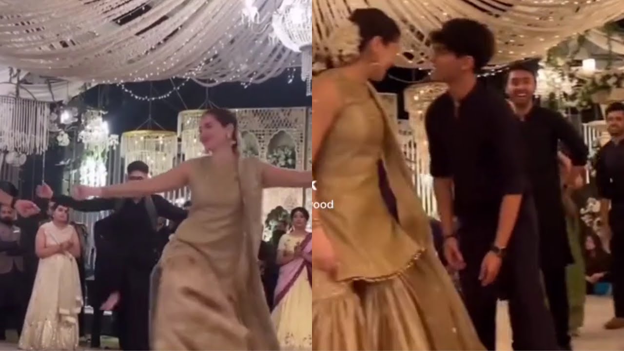 Hania amir crazy dance on umer mukhtar wedding.Pakistani actors on wedding - YouTube