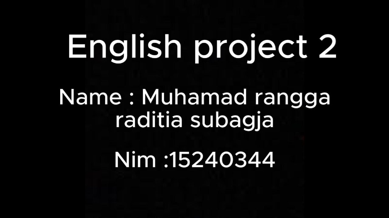 English project 2 - YouTube