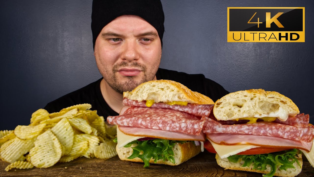 ASMR SUB SANDWICH AND CHIPS MUKBANG | DAVE KAY ASMR - YouTube