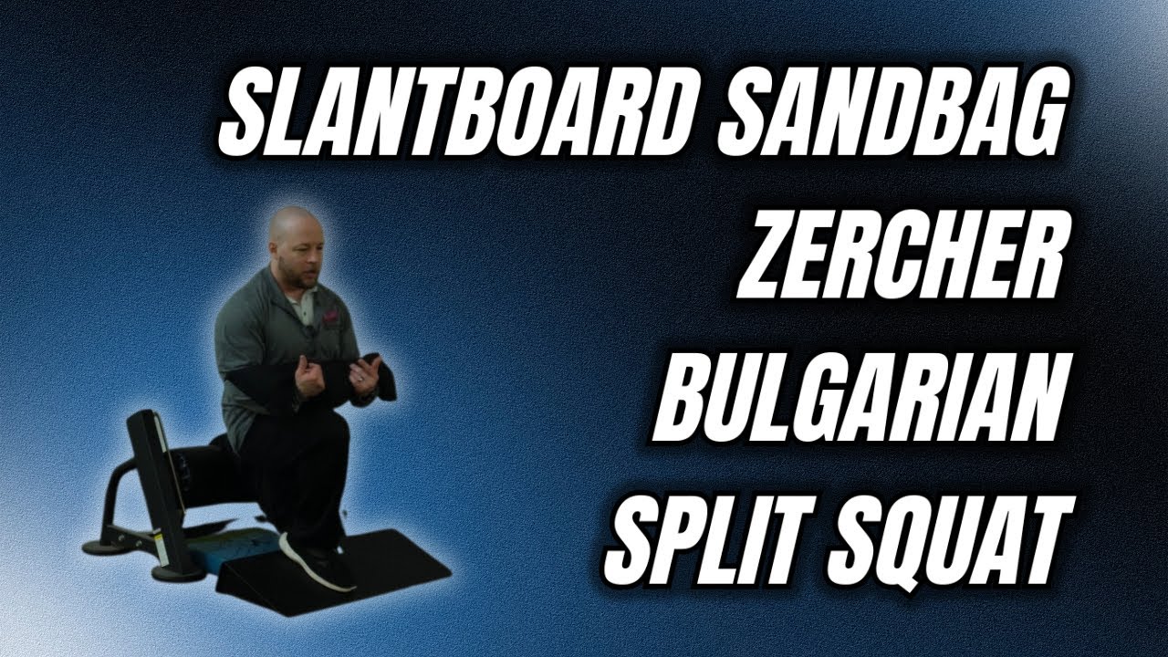 Slantboard Sandbag Zercher Bulgarian Split Squat - THIRSTgym.com - YouTube