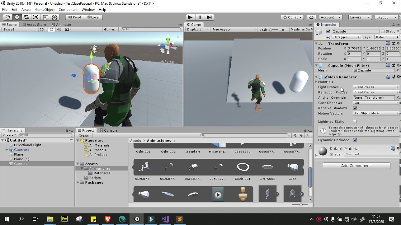 CONFIGURAR animaciones de personaje en Unity3D 4 - YouTube