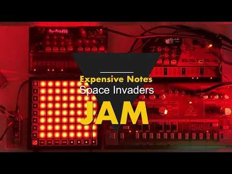 Launchpad - Teensy (Arduino) Controlled Space Invader #Jam with TD-3, Volca FM and Drum - YouTube