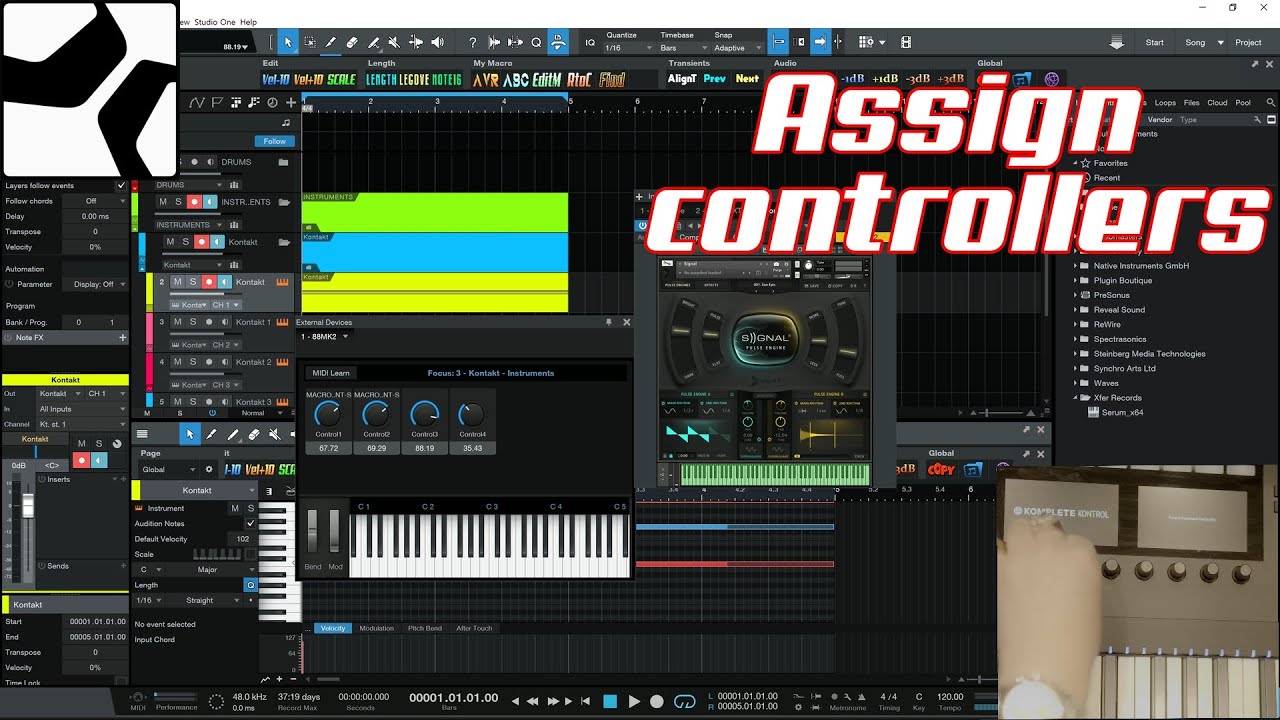 Assign controllers in Studio One 절대 어렵지 않아요 - YouTube
