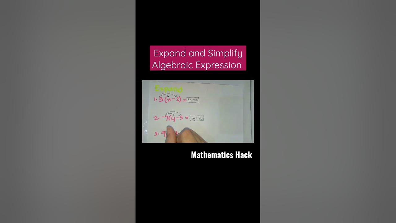 Expand and Simplify Algebraic Expression #mathematics #matheducation # ...