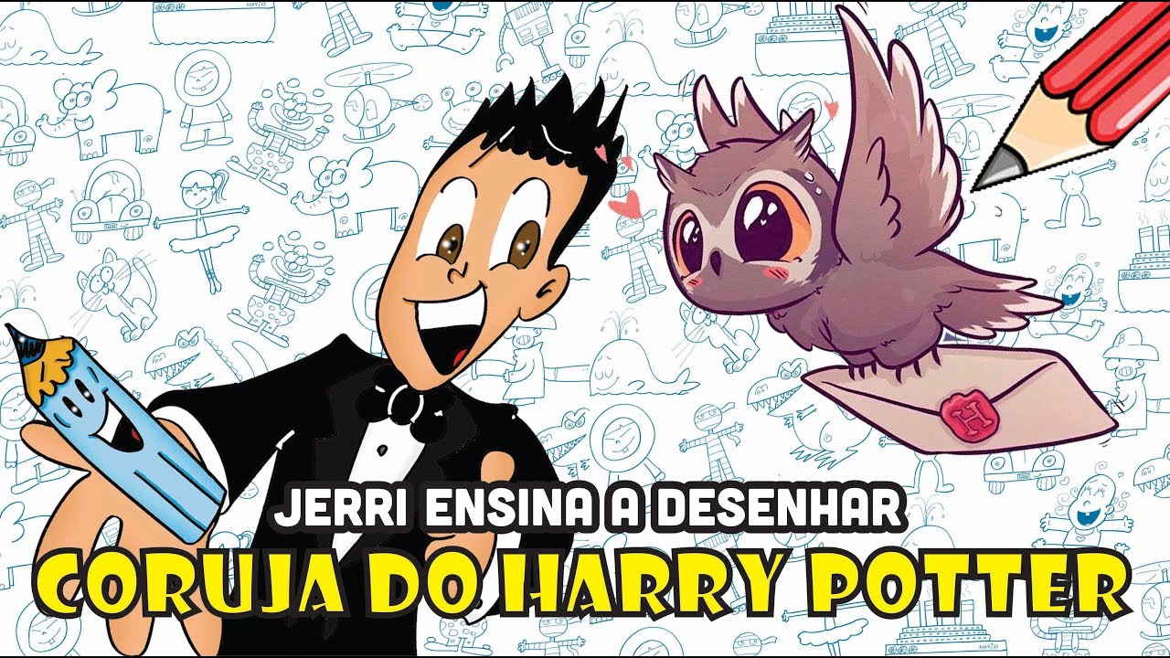 AULA DE DESENHO! JERRI ENSINA CORUJA DO HARRY POTTER! - YouTube