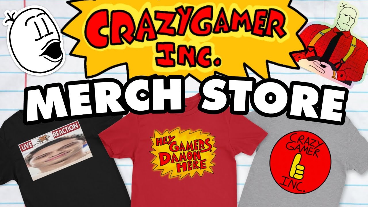 CRAZY GAMER INC. MERCH STORE - YouTube