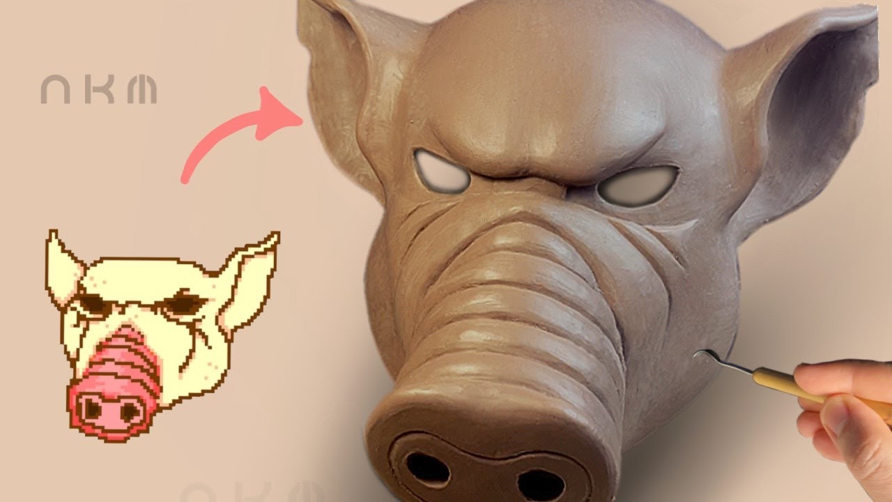 I made a creepy pig mask. Aubrey Hotline Miami - YouTube