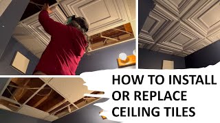 Replacing Ceiling Tiles Remove Ceiling Tiles For Cable Runs?