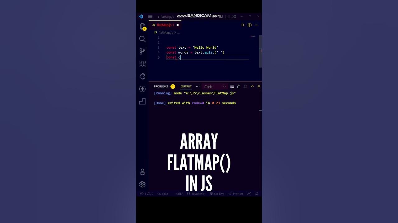 😍😍 Array Flatmap Method In Javascript Shorts Javascript Programming Coding Youtube 