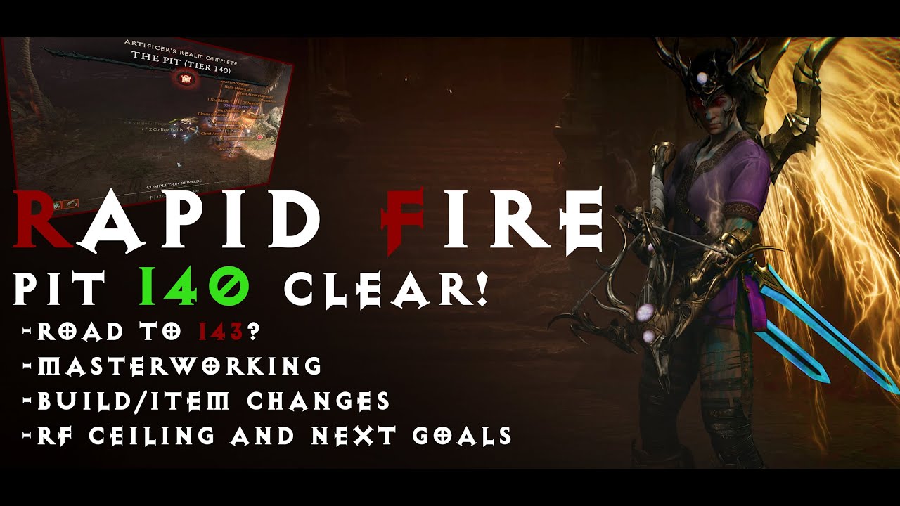 Rapid Fire Rogue - Pit Tier 140+ Clear - Build Changes - D4 S4 - YouTube