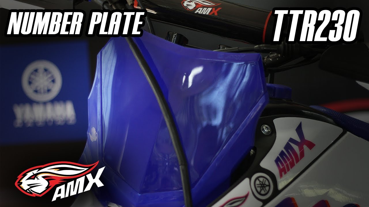 COMO INSTALAR NUMBER PLATE TTR 230 AMX ACESSORIOS - YouTube