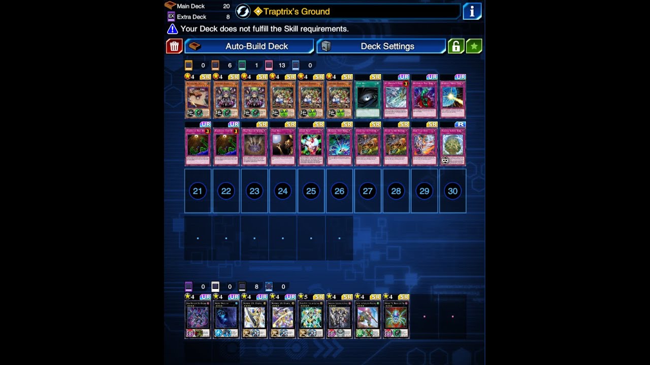 YuGiOh Duel Links Traptrix Decklist Trial 1 - YouTube