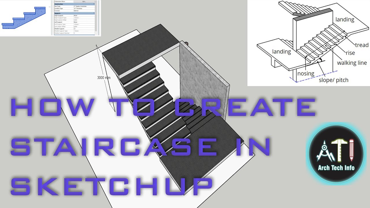 How To Make Stairs In SketchUp SKETCHUP STAIRCASE staircase how-to-make-stairs-in-sketchup-sketchup-staircase-staircase