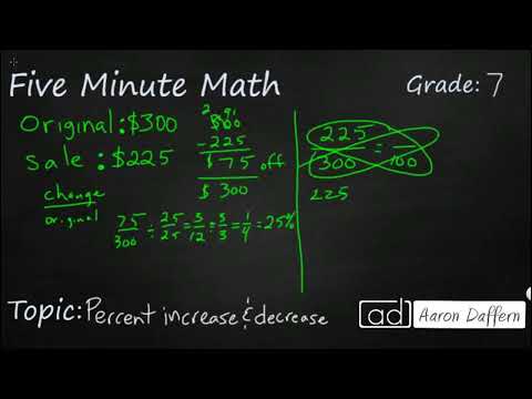 7th Grade Math Percent Increase and Decrease - YouTube