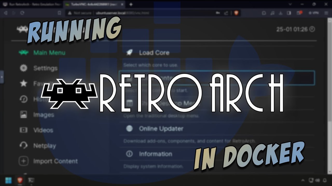 Run RetroArch - Retro Emulation Frontend - In Docker - YouTube
