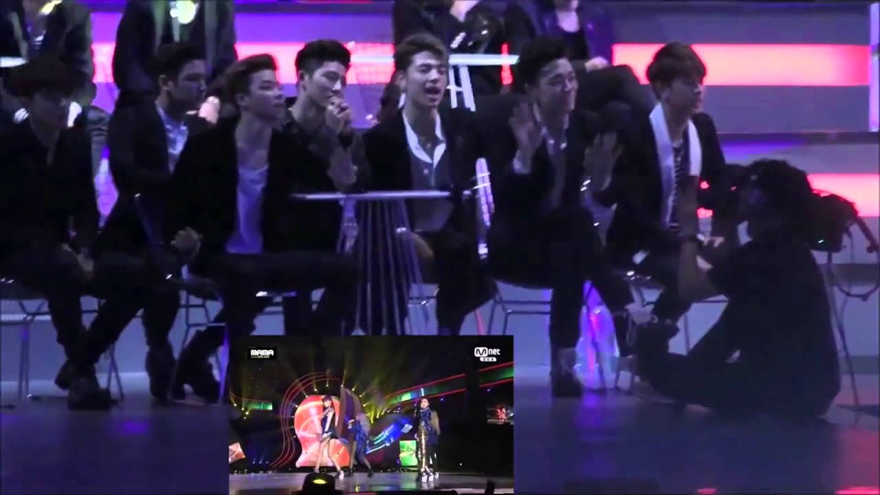 [Fancam] BTS & IKON Reaction to CL & 2NE1 MAMA 2015 - YouTube