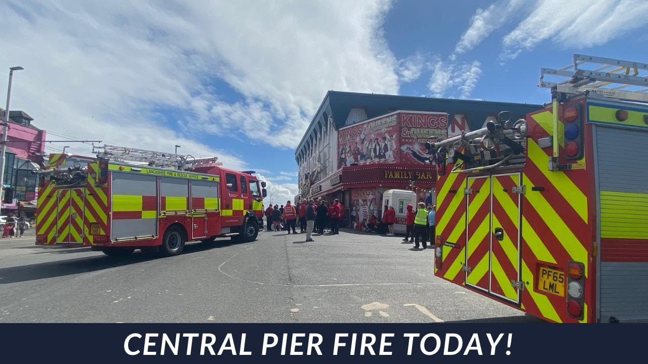 Blackpool Central Pier EVACUATED DUE TO ANOTHER FIRE!! - YouTube