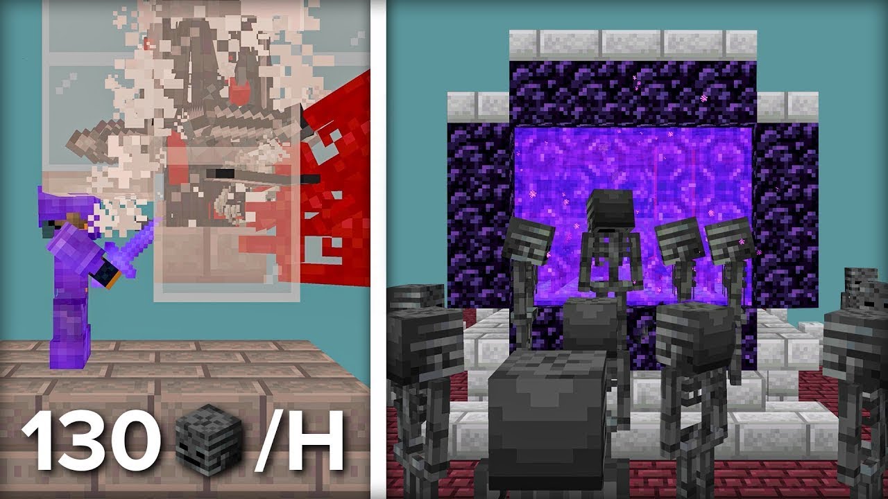 |How to make an easy wither sceleton skull farm in minecraft java ...