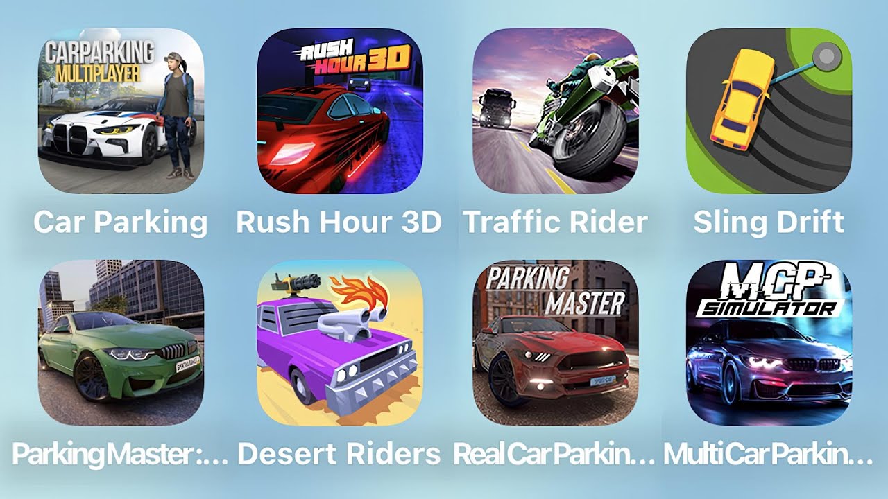 Car Parking, Rush Hour 3D, Traffic Rider, Sling Drift and More Car ...