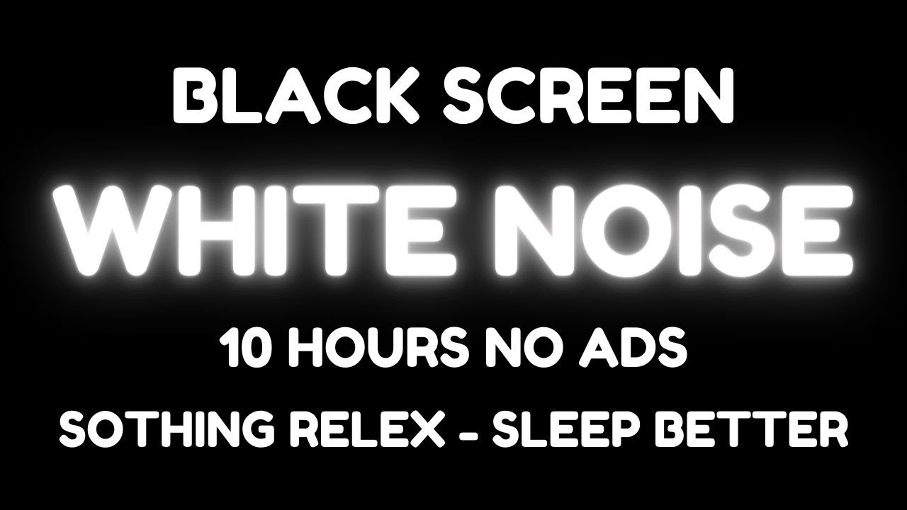 WHITE NOISE - BLACK SCREEN l 10 Hours l Meditation - Concentration ...