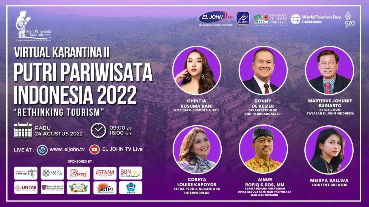Virtual Quarantine Putri Pariwisata Indonesia 2022 Day 2 - YouTube
