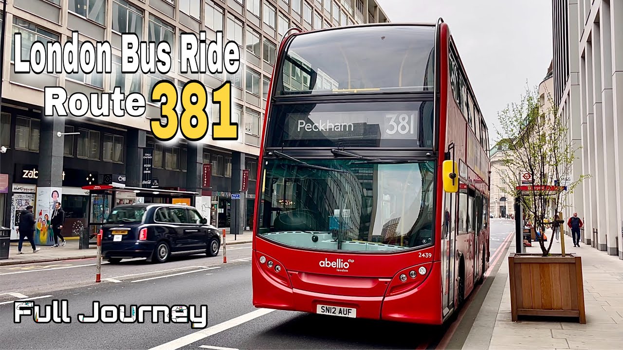 London Bus Ride 🇬🇧 Route 381 - Waterloo to Peckham via Canada Water ...