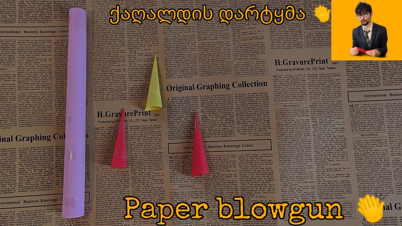 Origami Easy and Strong blowgun | How to make a paper blowgun | Ninja ...